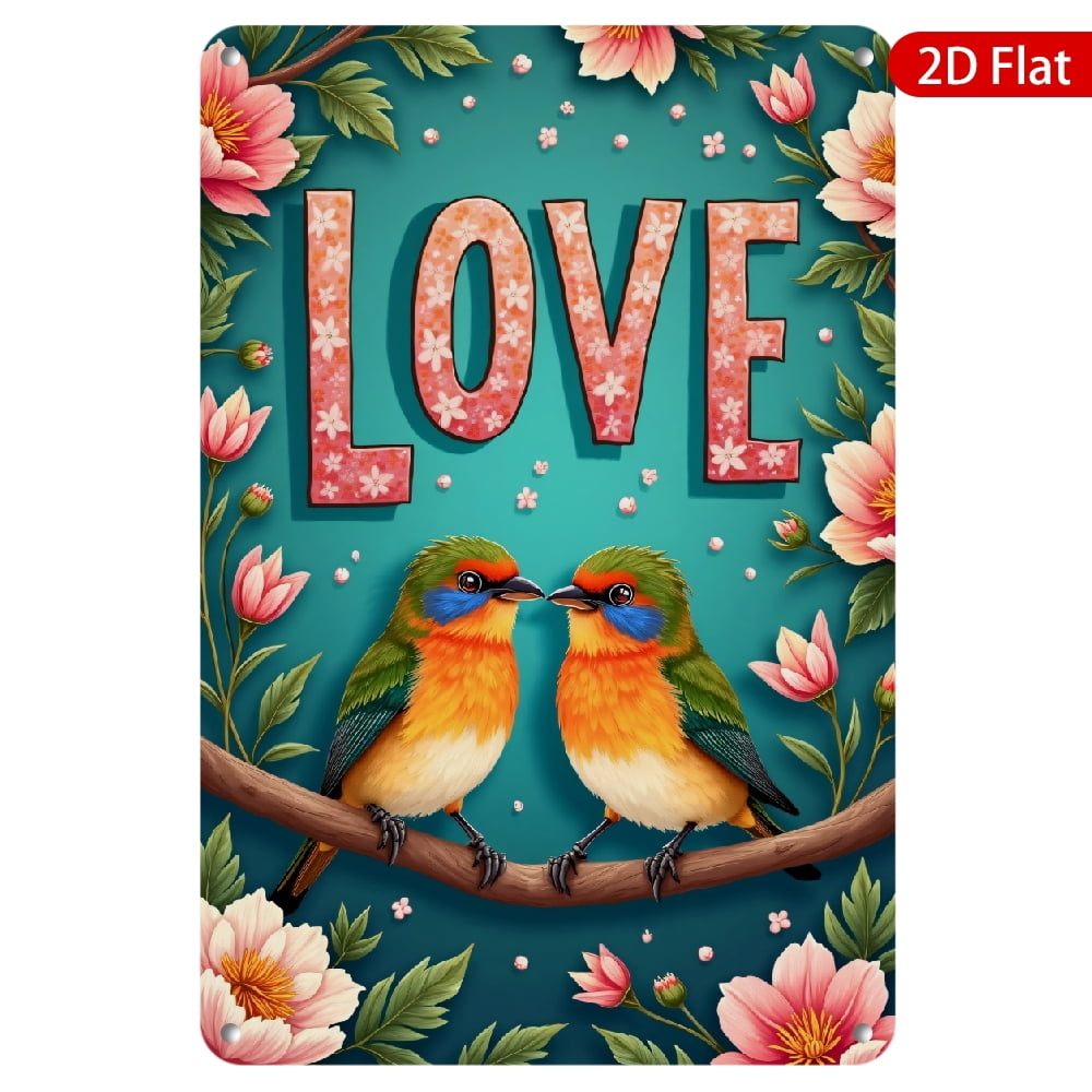 1pc Metal Wall Sign, 8x12 Inches, Featuring Vibrant Love Design with ...