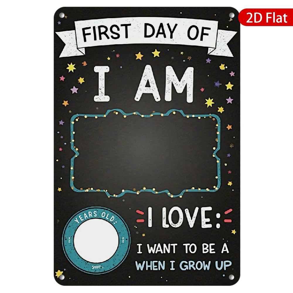 1pc Metal Wall Sign, 8x12 Inches, First Day of School Theme ...