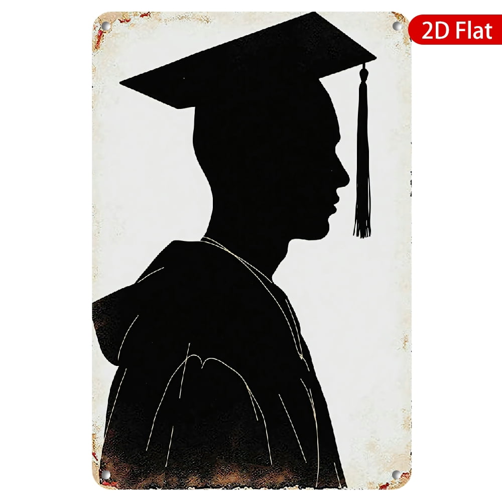 1pc Metal Wall Sign, 8x12 Inches, Graduation Cap Design, Rustproof & UV ...