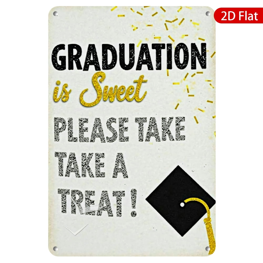 1pc Metal Wall Sign, 8x12 Inches, Graduation Celebration Decor ...
