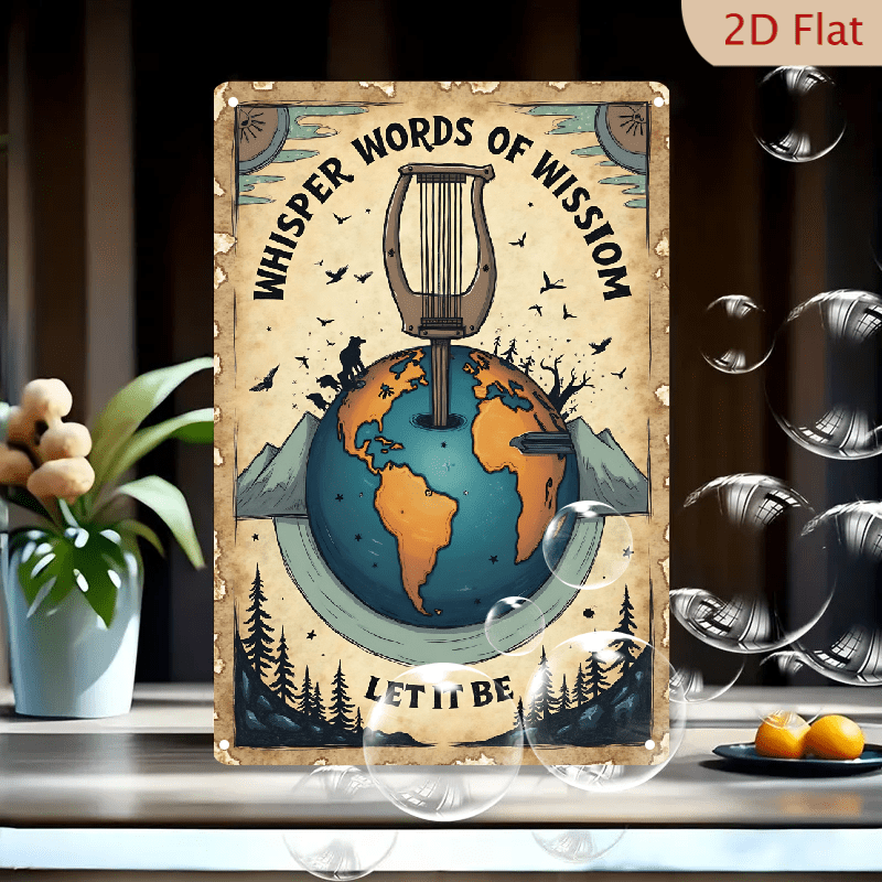 1pc Metal Wall Sign, 8x12 Inches, Inspirational Global Wisdom ...