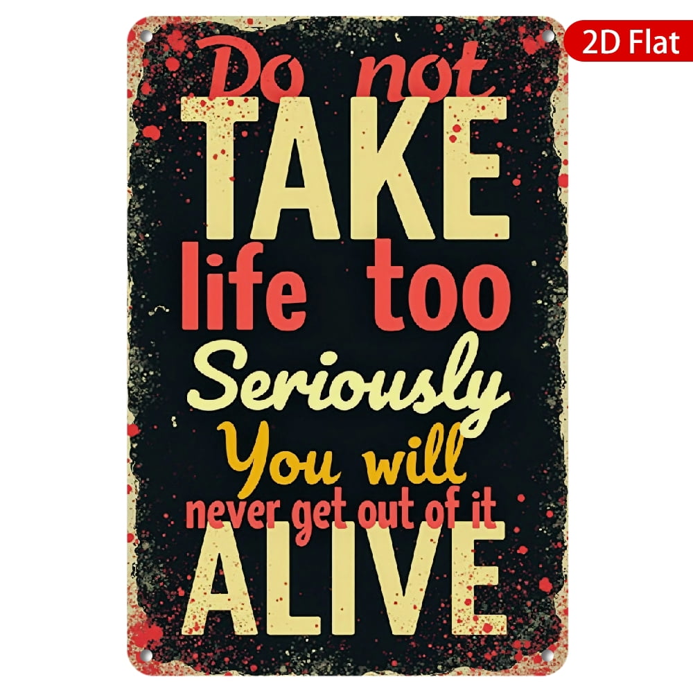 1pc Metal Wall Sign, 8x12 Inches, Inspirational and Humorous Design ...