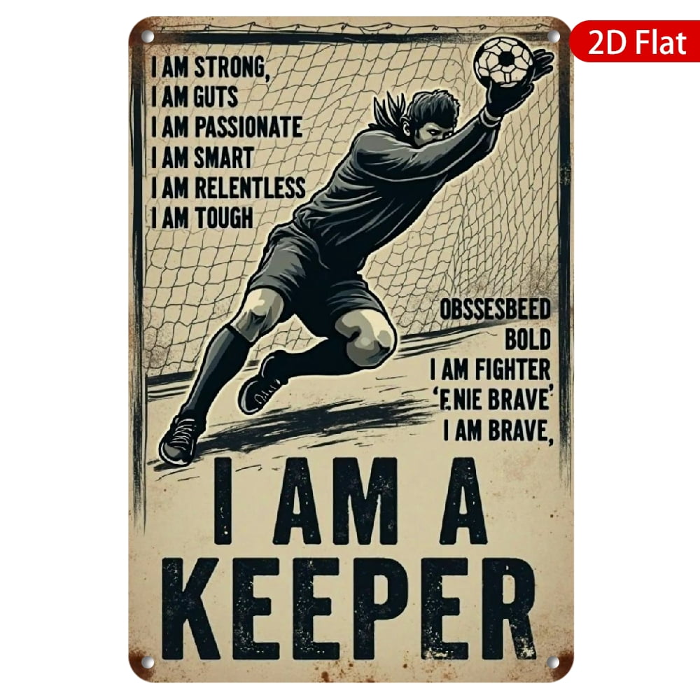 1pc Metal Wall Sign, 8x12 Inches, Inspirational Sports Decor, Perfect ...