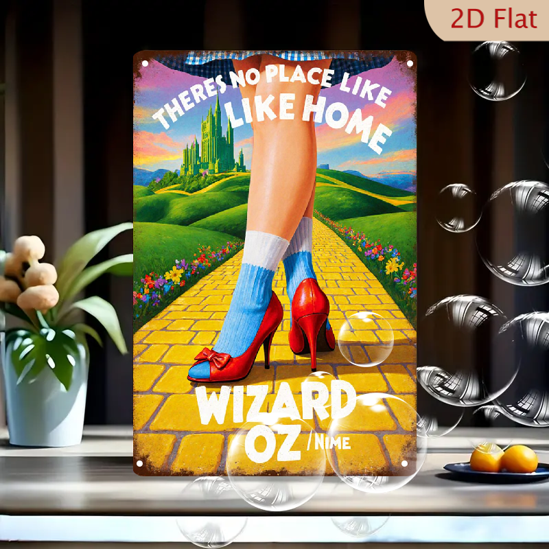 1pc Metal Wall Sign, 8x12 Inches, Wizard of Oz Themed Decorative Sign ...