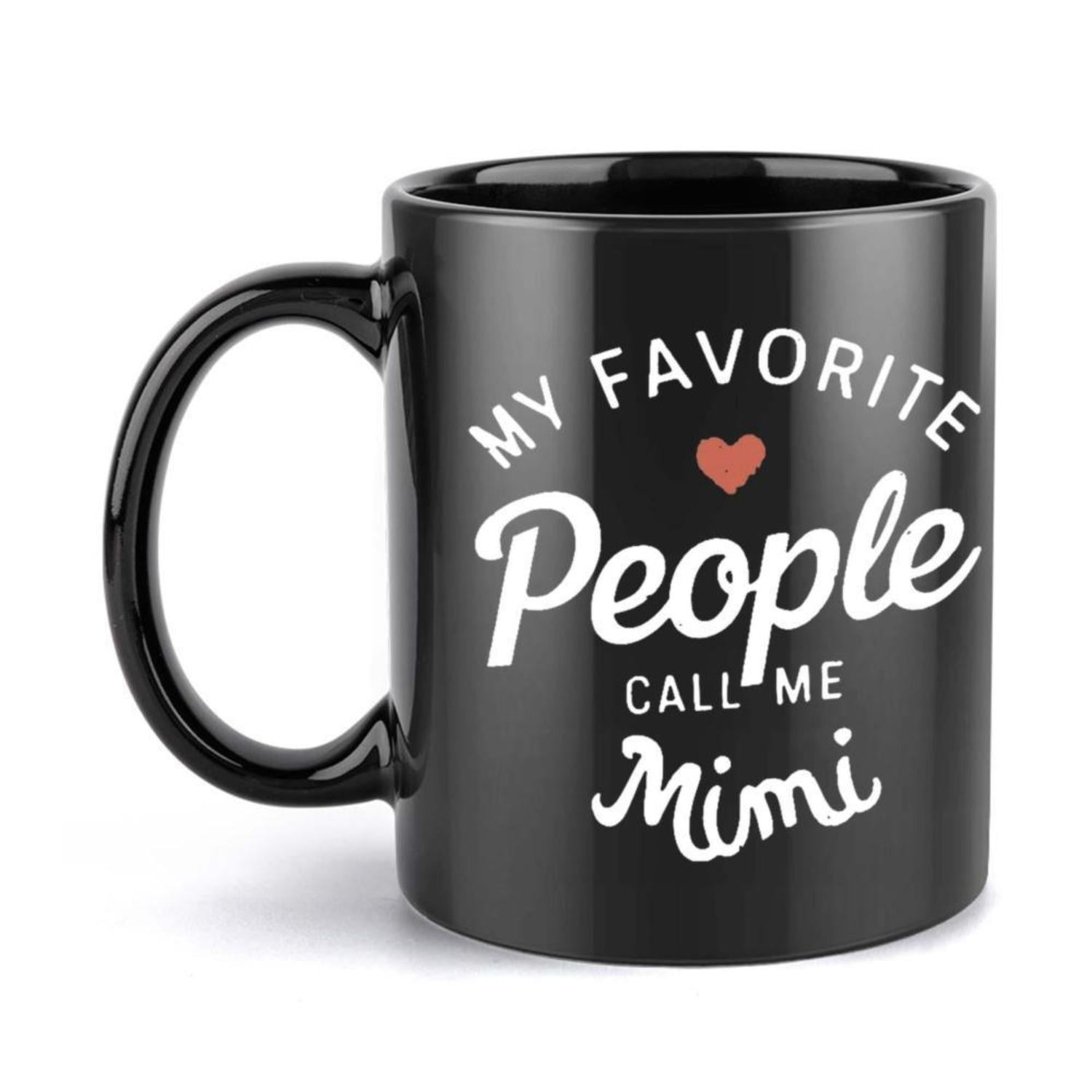 1pc Mimi Favorite People Coffee Mug 11oz Ceramic Cup Black with White ...