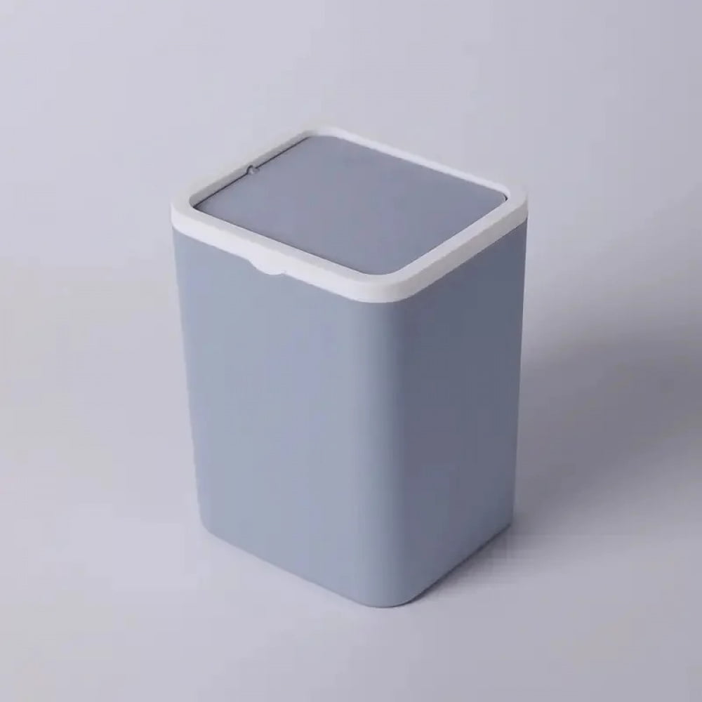 1pc Mini Square Storage Bin With Lid, Plastic Desktop Trash Can ...