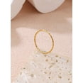 1pc Minimalist Hammered Texture Yellow Gold Tone Stainless Steel Ring ...