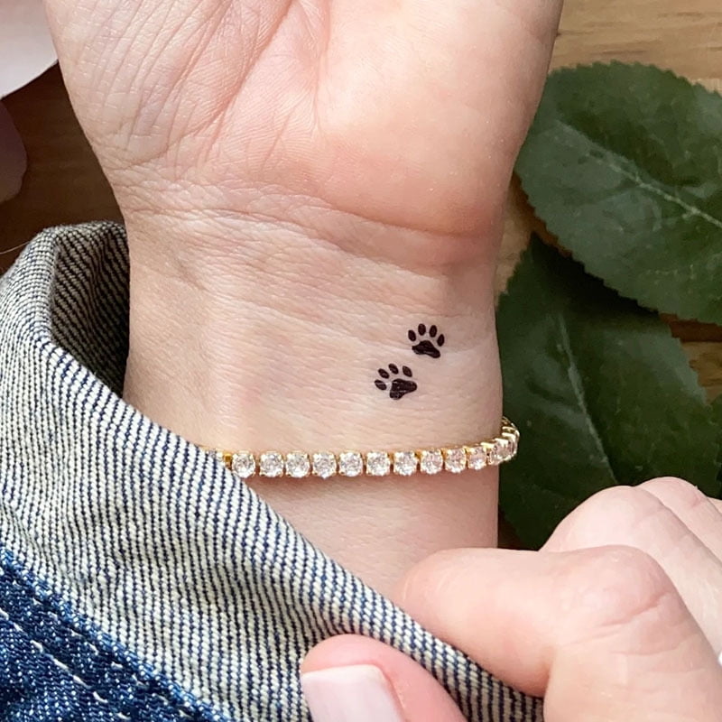 1pc Minimalist Paw Print Temporary Tattoos | Dog Paw Tattoo | Pet ...