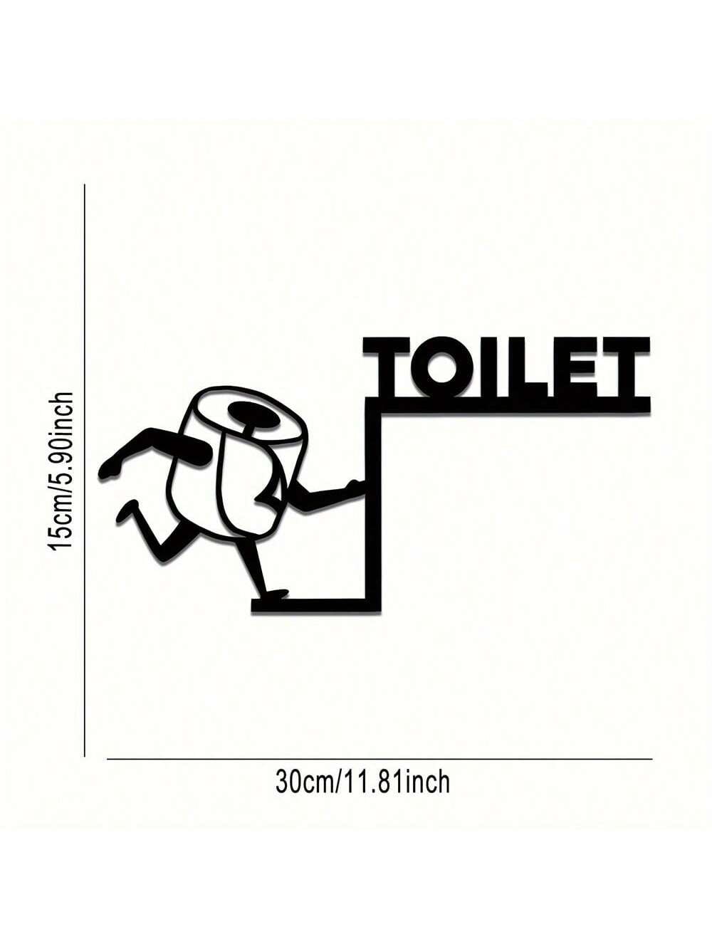 1pc Modern Metal Toilet Door Sign - Stylish Thinking Room Wall ...