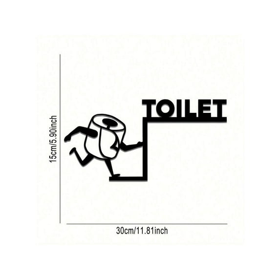 1pc Modern Metal Toilet Door Sign - Stylish Thinking Room Wall ...