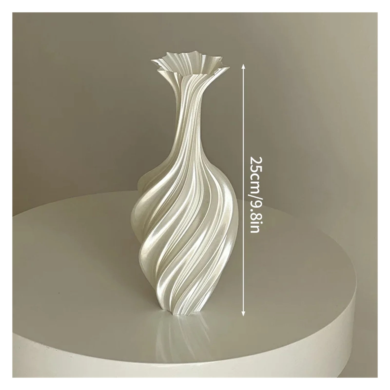 1pc Modern Minimalist Flower Vase Creative 3D Printed Flower Vase Decorative Home Living Room ...