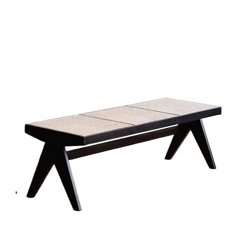 1pc Modern Wicker Bench, Farmhouse Style Rattan Seating - Walmart.com