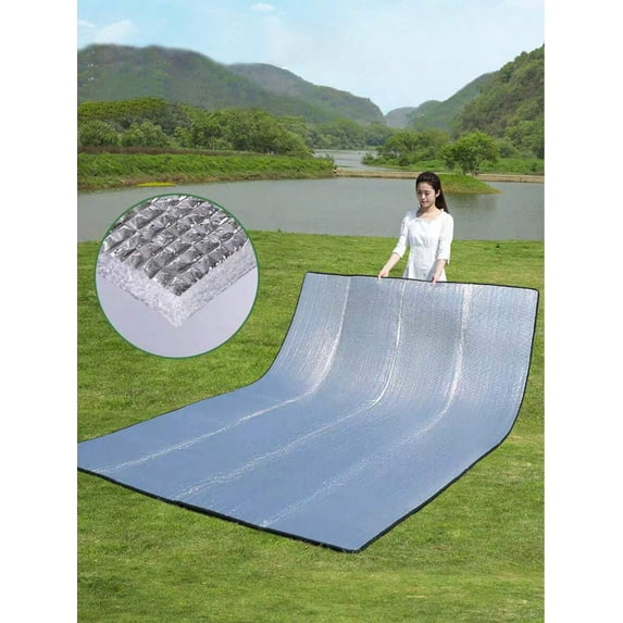 1pc Moisture-Proof Camping Mat, Double-Sided Aluminum Foil Thick ...