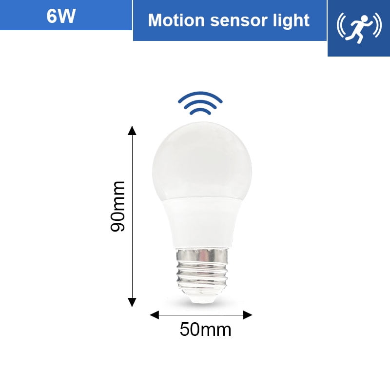 1pc Motion Sensor LED Bulb 6W 9W 12W 15W 18W 20W E27 Radar Sensor Light ...
