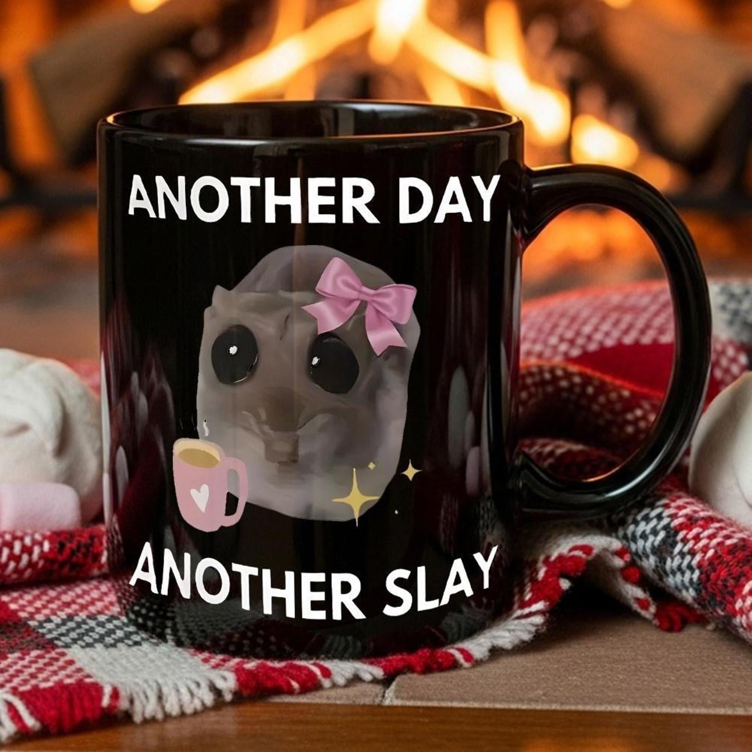 1pc Motivational Ceramic Coffee Mug with Another Day Another Slay Quote ...