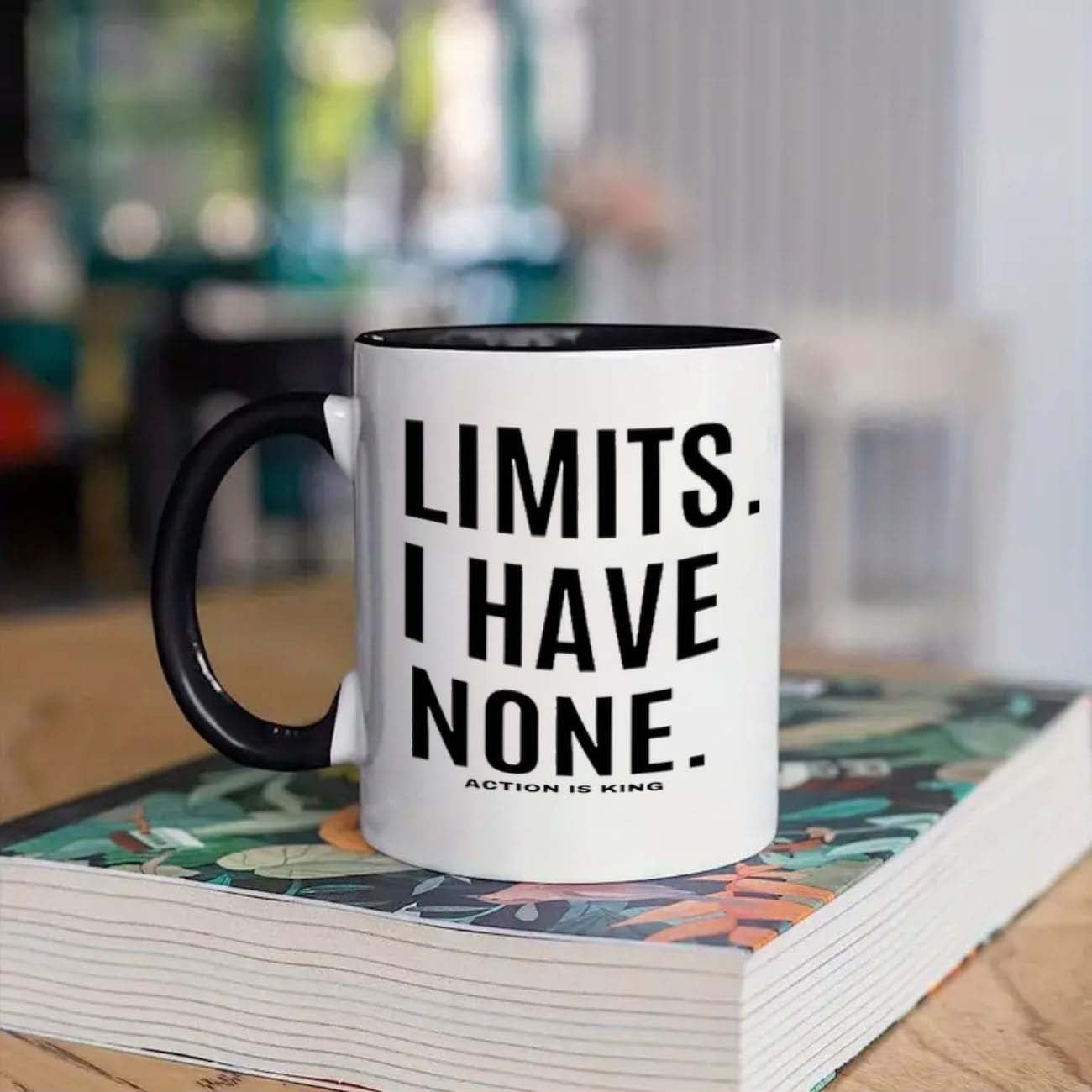 1pc Motivational Coffee Mug with "Limits I Have None" Quote - 11oz ...