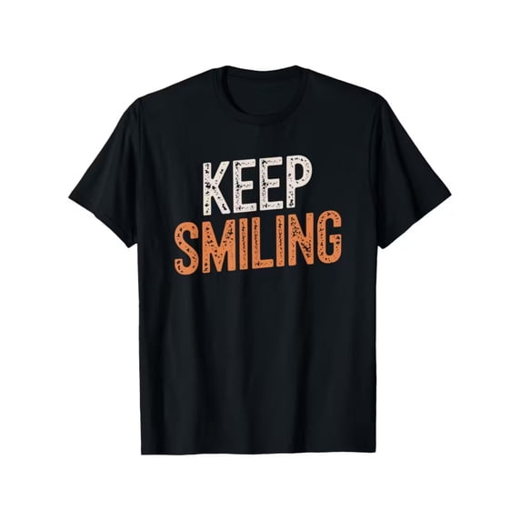 1pc Motivational T-Shirt with Orange Lettering & Positive Message ...