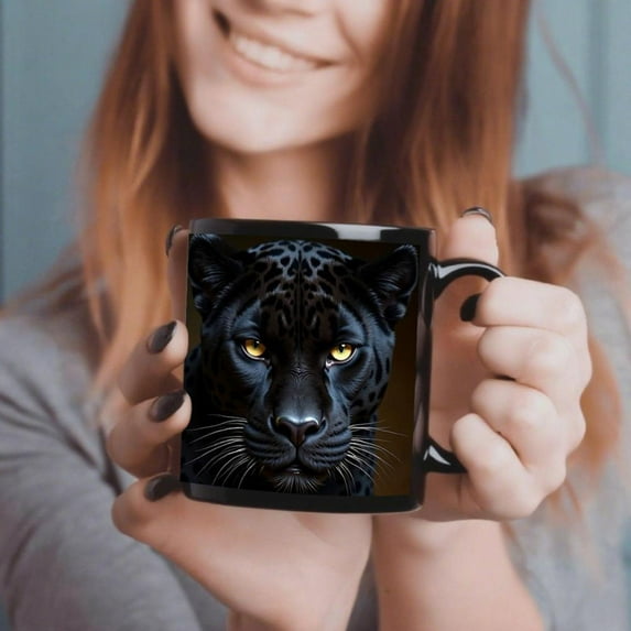 1pc Mug 11oz Durable Ceramic Coffee Cup with Realistic Animal Print ...