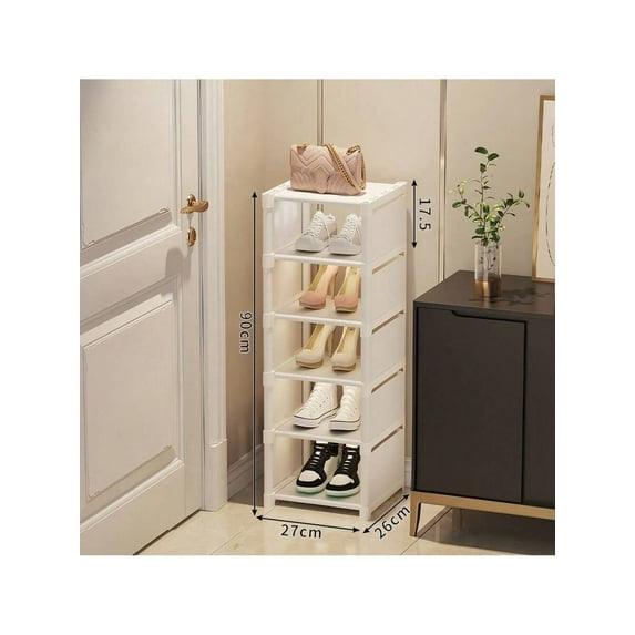1pc Multi-Tier Single-Row Dustproof Shoe Rack, Adjustable Shoe Cabinet ...