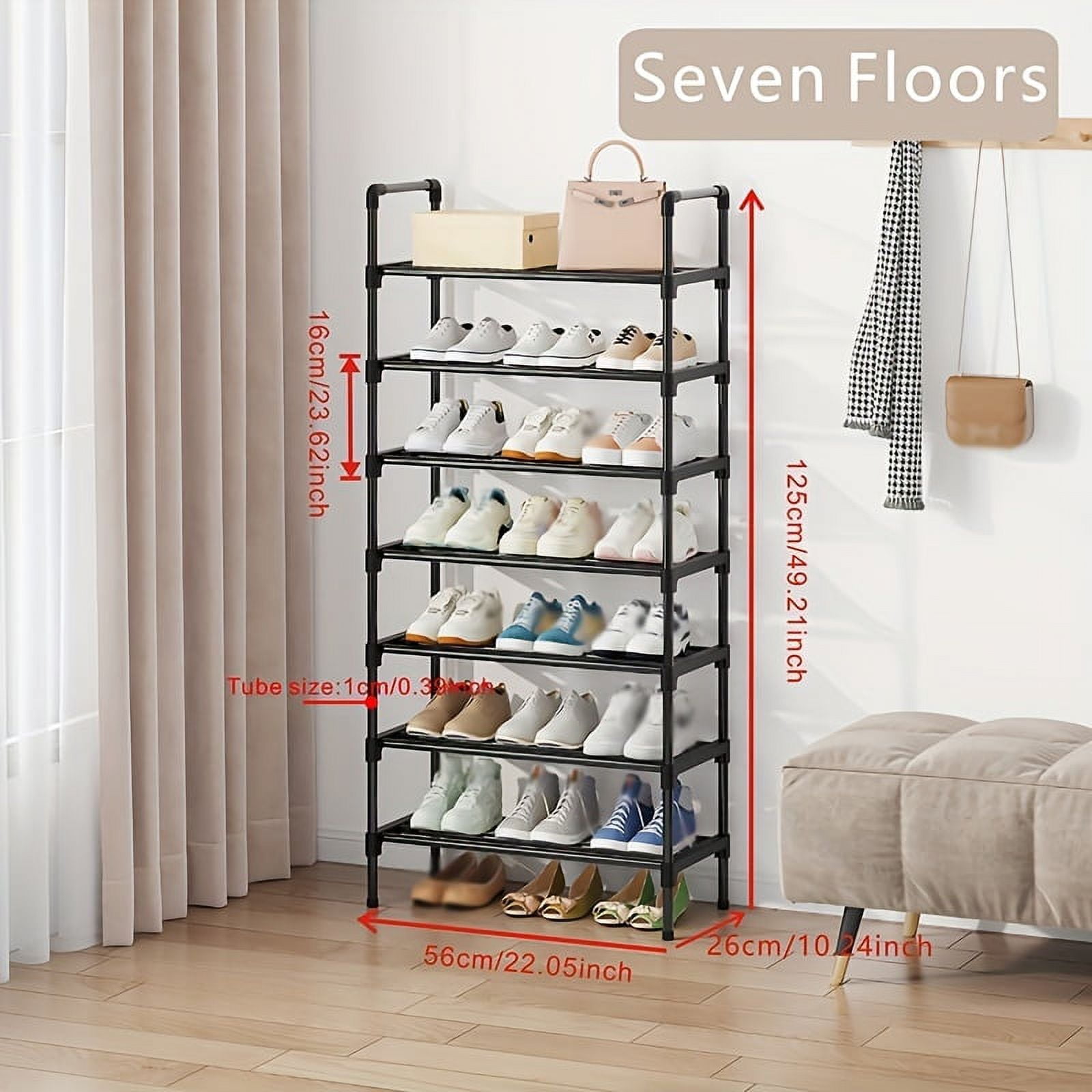 1pc Multi-layer Stackable Shoe Rack - Free Standing Shoe Storage for ...