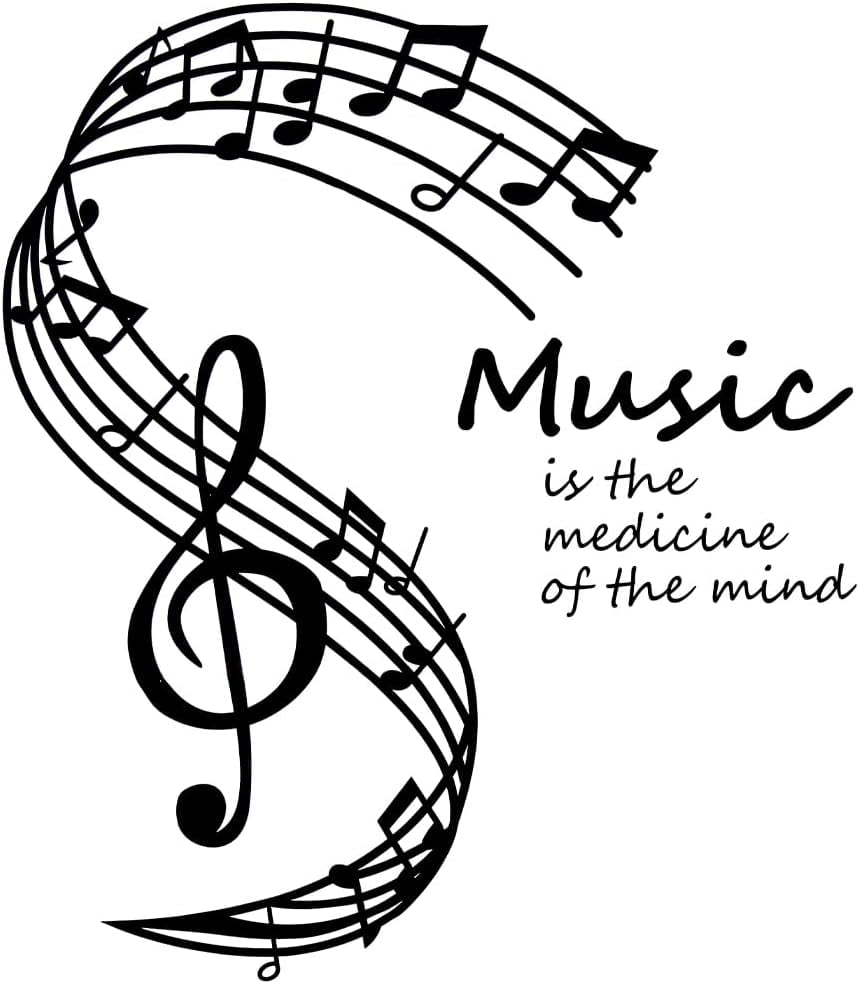 1pc Music Wall Decals Musical Note Wall Stickers Vinyl Music Symbols ...