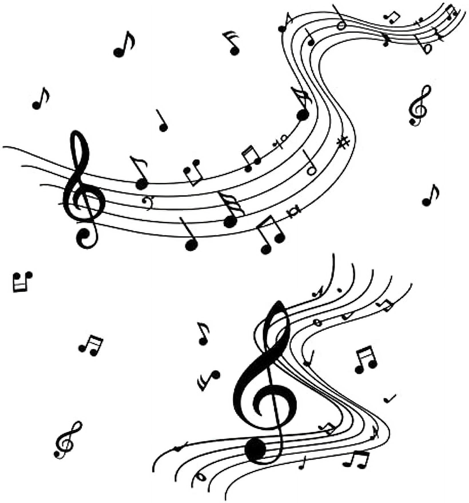 1pc Musical Scores Wall Decals Music Theme Wall Stickers Pentatonic ...