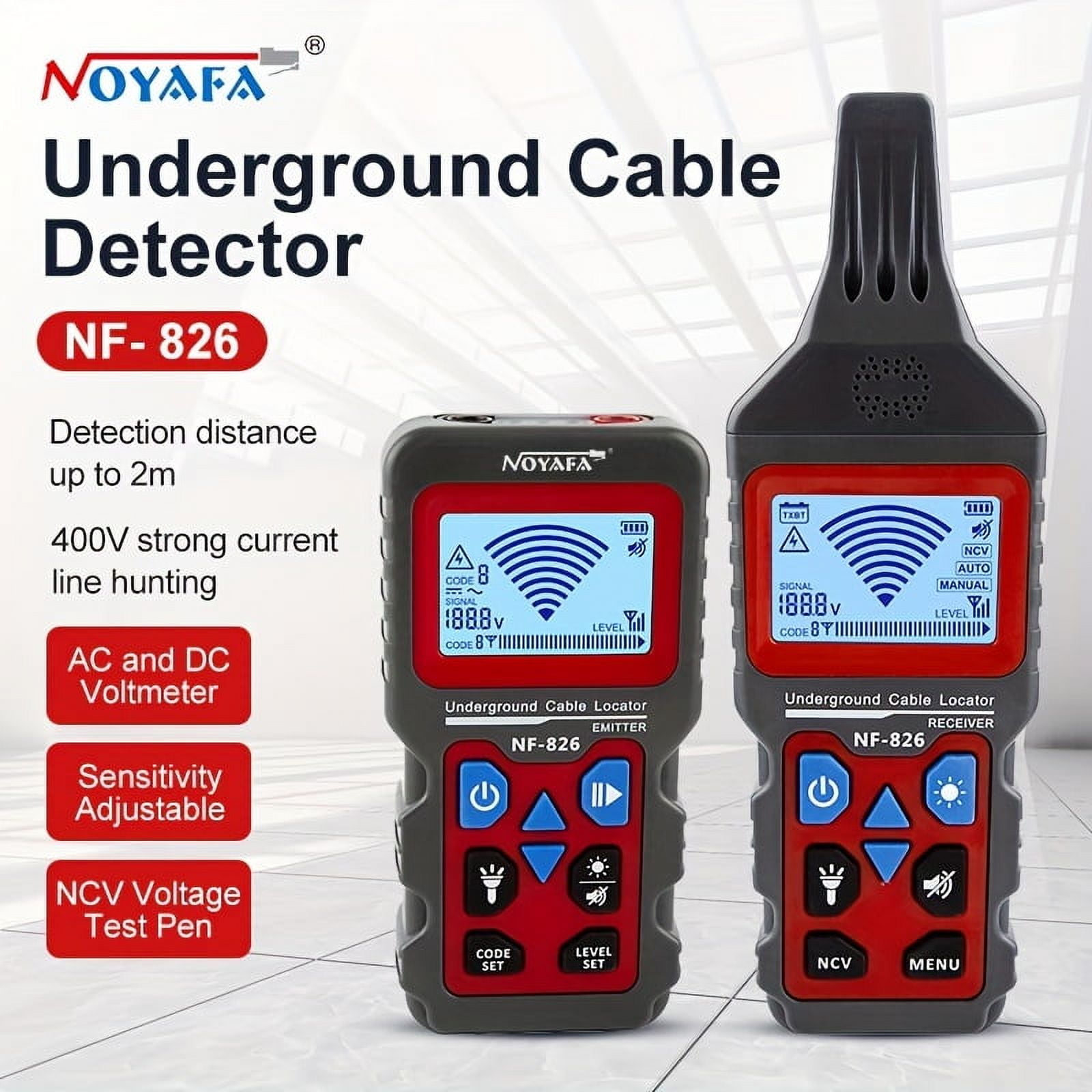 1pc NOYAFA NF-826 Underground Cable Tester Locator, Circuit Tracer ...