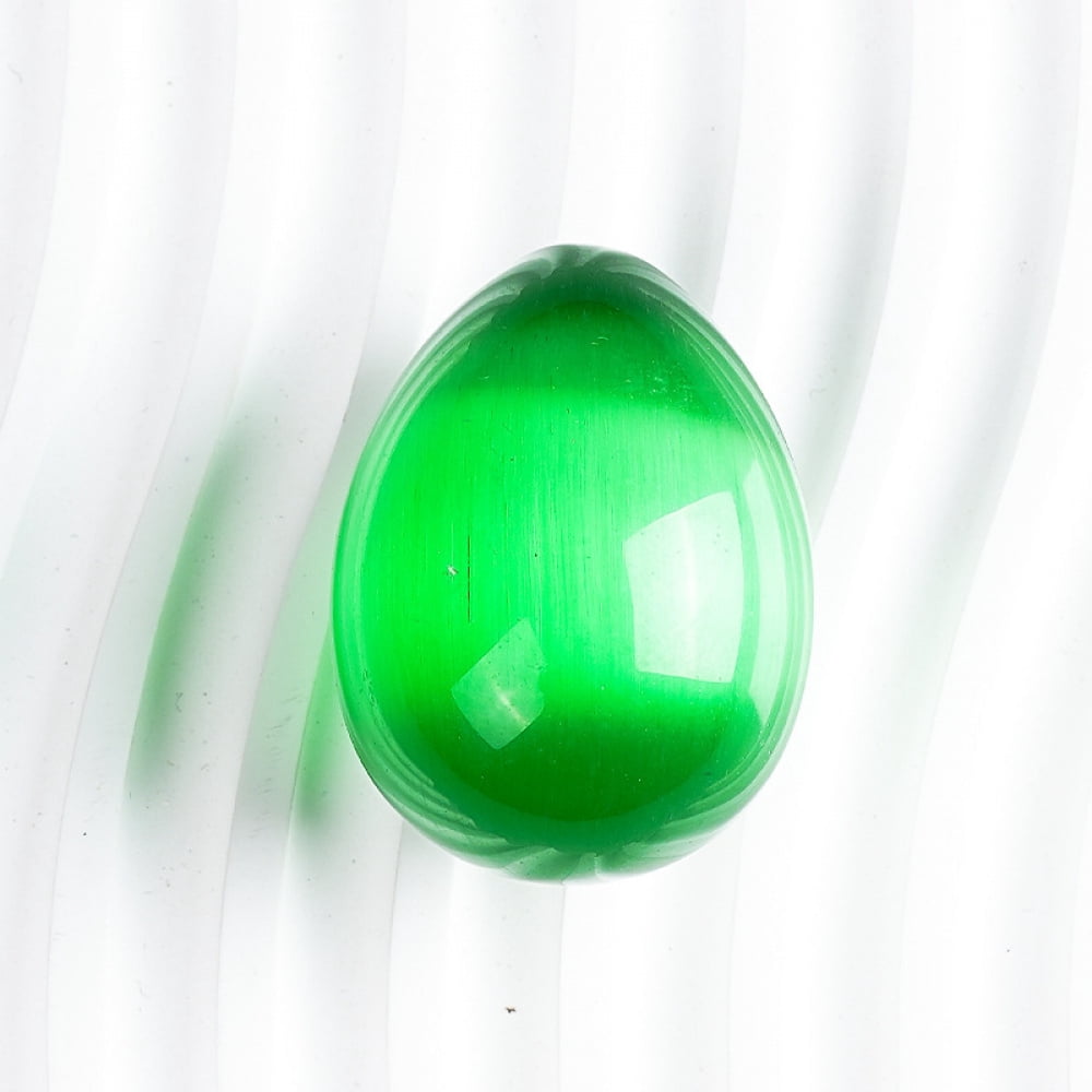 1pc Natural Crystal Eggs | Green Tiger Eye Stone | 45x35mm Hand ...