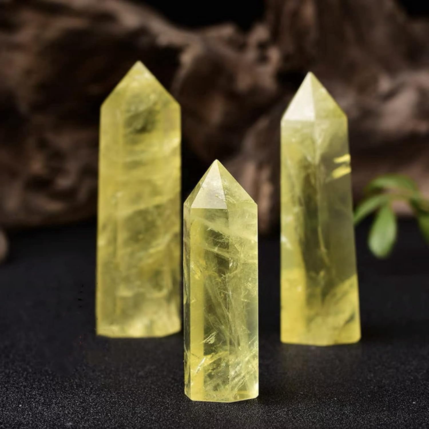 1pc Natural Crystal Point Citrine Obelisk Ornaments Yellow Quartz Wand ...