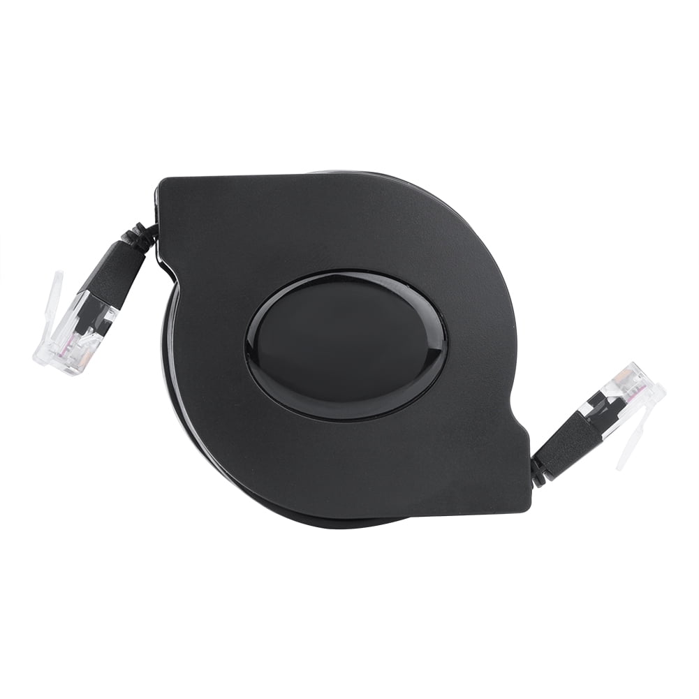 1pc New Adjustable Retractable CAT6 RJ45 Lan Network Cable Cord Black ...