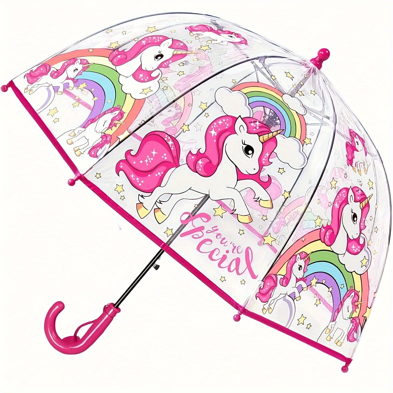 1pc New Colorful Princess Umbrella With Bag Edge Cute Transparent ...