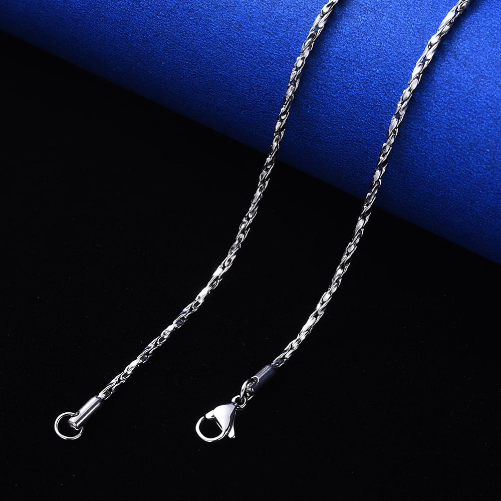 1pc Non-Tarnish 304 Stainless Steel Boston Link Chain Necklace with ...