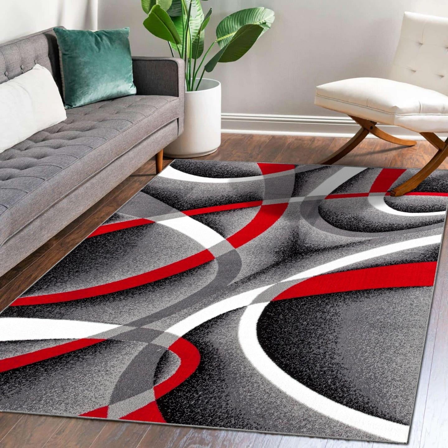1pc Nordic Geometric Pattern Area Rug Living Room Modern r Carpet Sofa ...