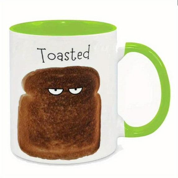 1pc Novelty 3D Toasted Bread Mug 11oz Ceramic Coffee Cup with Humorous ...