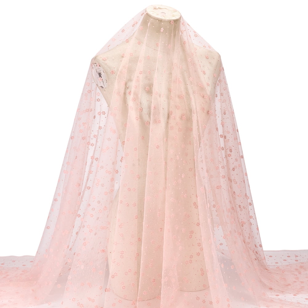 1pc Nylon Lace Fabric Flower Pattern Clothing Accessories Pink 1810x0 ...