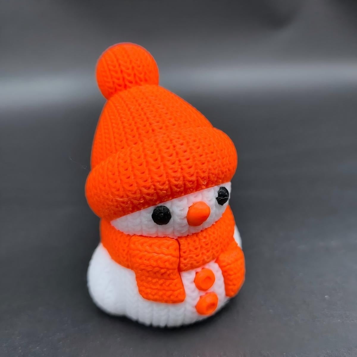 1pc ORANGER 10cm 3D printed multi-color sewn snowman desktop ornament ...