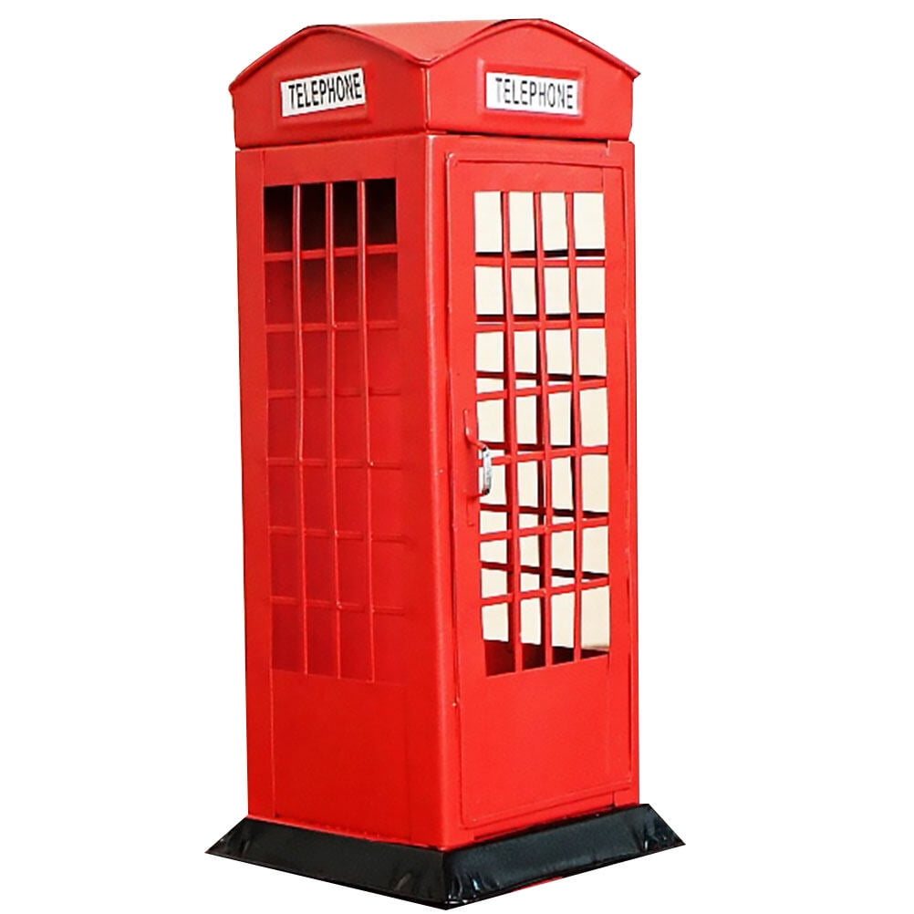1pc Old-fashion Phone Booth Decor Vintage Money Jar Delicate Saving Pot ...