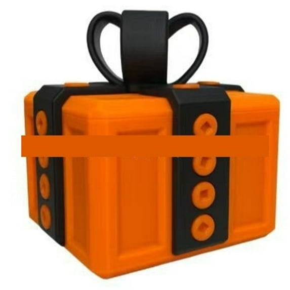 1pc Orange Black Size: 8*8*10cm 3D Printed Annoying Box Surprise Gift ...