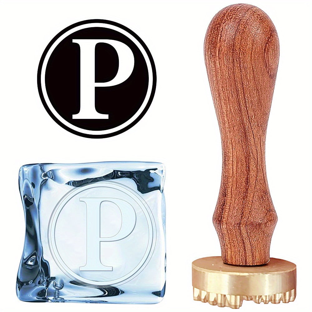 1pc P Ice Stamp Letter Ice Cube Stamp Ice Branding Stamp with Removable ...