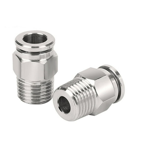 1pc PC 304 Stainless Steel Male Thread Pneumatic Quick Coupling 1/8" 1/4" 3/8" 1/2" BSP External ...