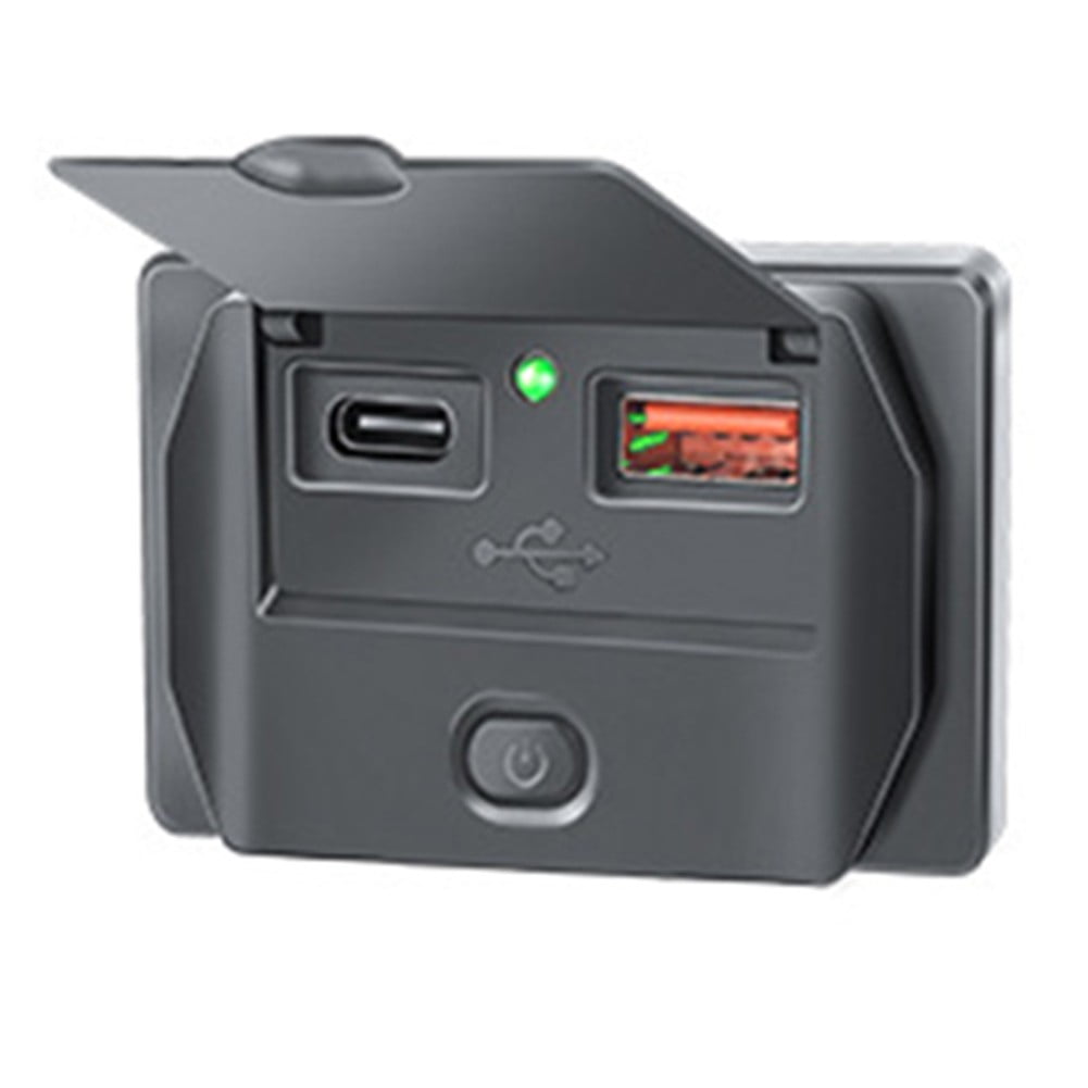 1pc PD Type-C QC 3.0 USB Fast Charger Socket with LED Light 5V 3.1A ...