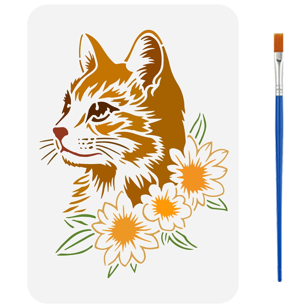 1pc PET Hollow Out Drawing Painting Stencils for DIY Scrapbook Photo ...