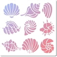 PET Plastic Hollow Out Drawing Painting Stencils Templates Square Shell ...