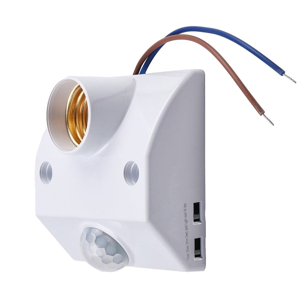 1pc PIR Human Body Induction Lamp Holder For E27 Bulbs AC110-240V ...