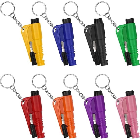 1pc PP Material 2 In 1 Emergency Seatbelt Cutter With Car Keychain ...