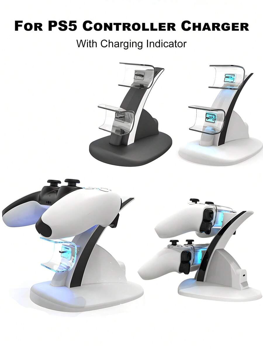 1pc PS-5 DualSense Controller Charging Dock, Dual Type-C Ports, Fast ...