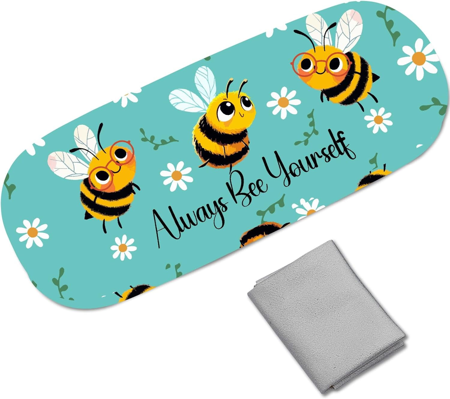 1pc PU Leather Hard Shell Glasses Case with Iron & Flocking for ...