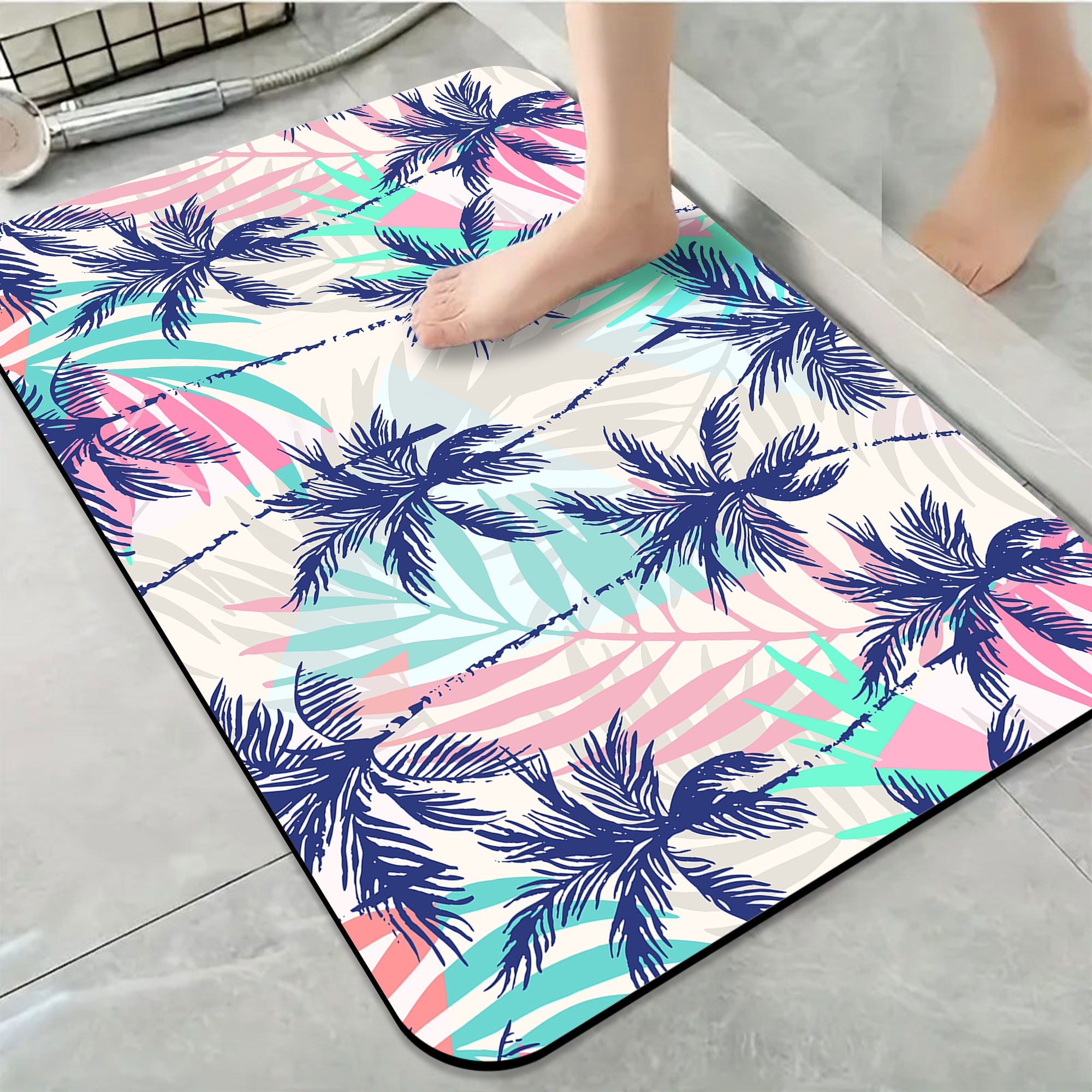1pc Palm Trees Bathroom Rug Bathroom Decor and Accessories- Durable ...