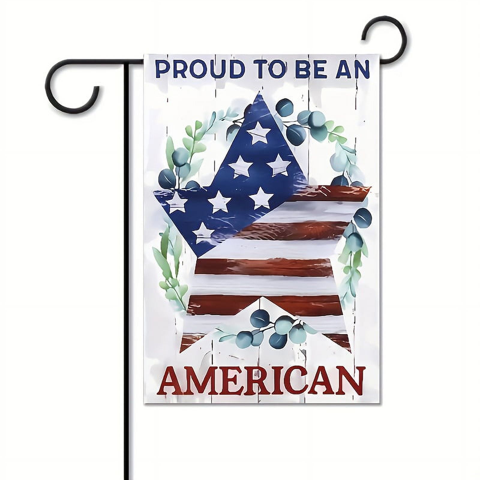 1pc, Patriotic Garden Waterproof Flag, Double-sided Exterior Patriotic ...