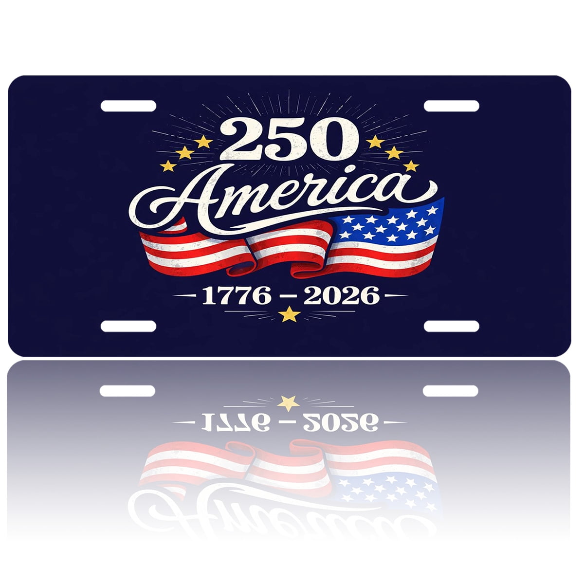 1pc Patriotic License Plate USA 250th Anniversary Aluminum Metal Car ...